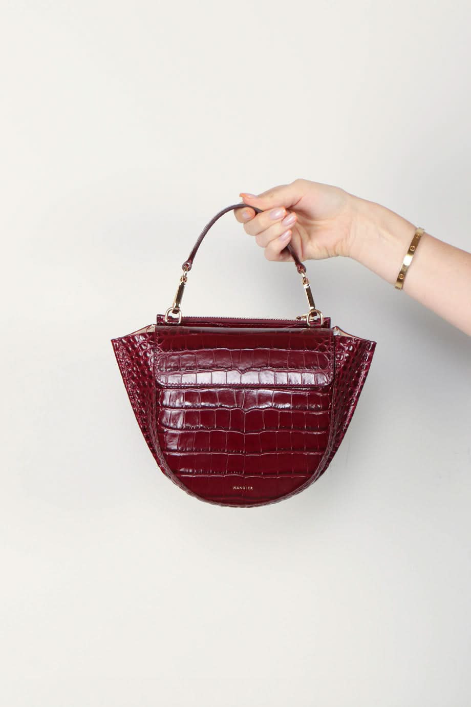 Shop Wandler - Tas - Hortensia mini - Bordeaux croco - BYLOTTE